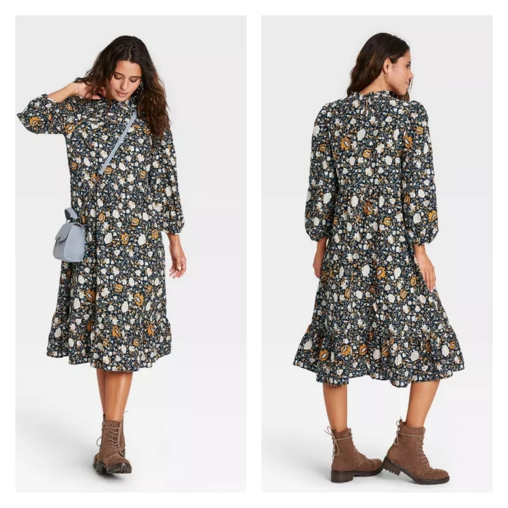 Universal Threads Midi Floral Dress - Gem